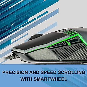 Gaming LED Keyboard and Mouse Combo,Compact 89 Keys with Numbric Tenkeys Pad,Rainbow Backlit,Ergonomic Mice 2 Side-Button USB Wired 75% Mechanical Feel for Computer PC Laptop PS5 (Compact Layout)