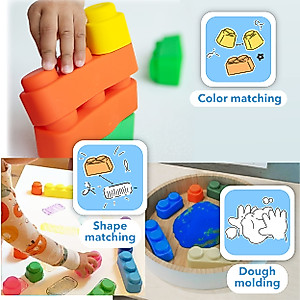 Far far land -Super Soft Building Blocks for Toddlers Ages 1-3 Years– Teaches & Enhances Creativity and Fine Motor Skills- STEM Building Set - 21 Pieces