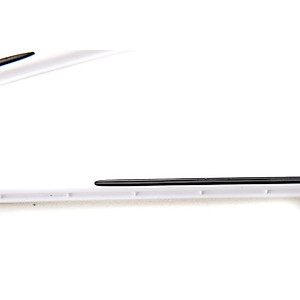 Popular Design Products 10 pc White Plastic Hangers with Built-in Grey Grip Strip Non-Slip Pads - Perfect for Dresses, Blouses and Pants - Work Great for Shirts, Ties, Scarves and Sweaters