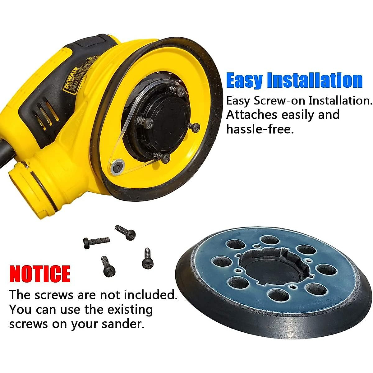 2 Pack 5 Inch 8 Hole Hook and Loop Replacement Sanding Pads for Dewalt DWE6421-B2 DWE6421-B3 DWE6423/6423K DWE6421/6421K DWE64233 & N329079 Orbital Sander Backing Pad