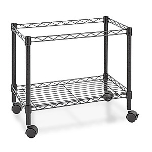 Alera ALEFW601424BL 24 in. x 14 in. x 21 in. Single-Tier Rolling File Cart - Black