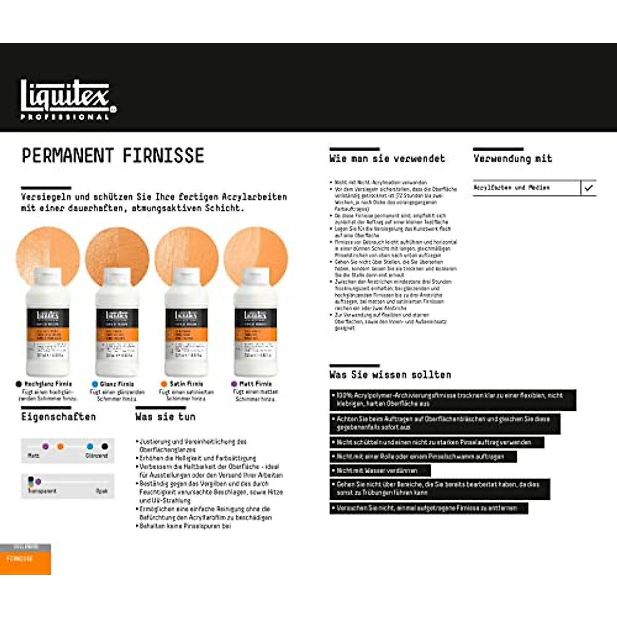 Liquitex Professional High Gloss Varnish, 237ml (8-oz)