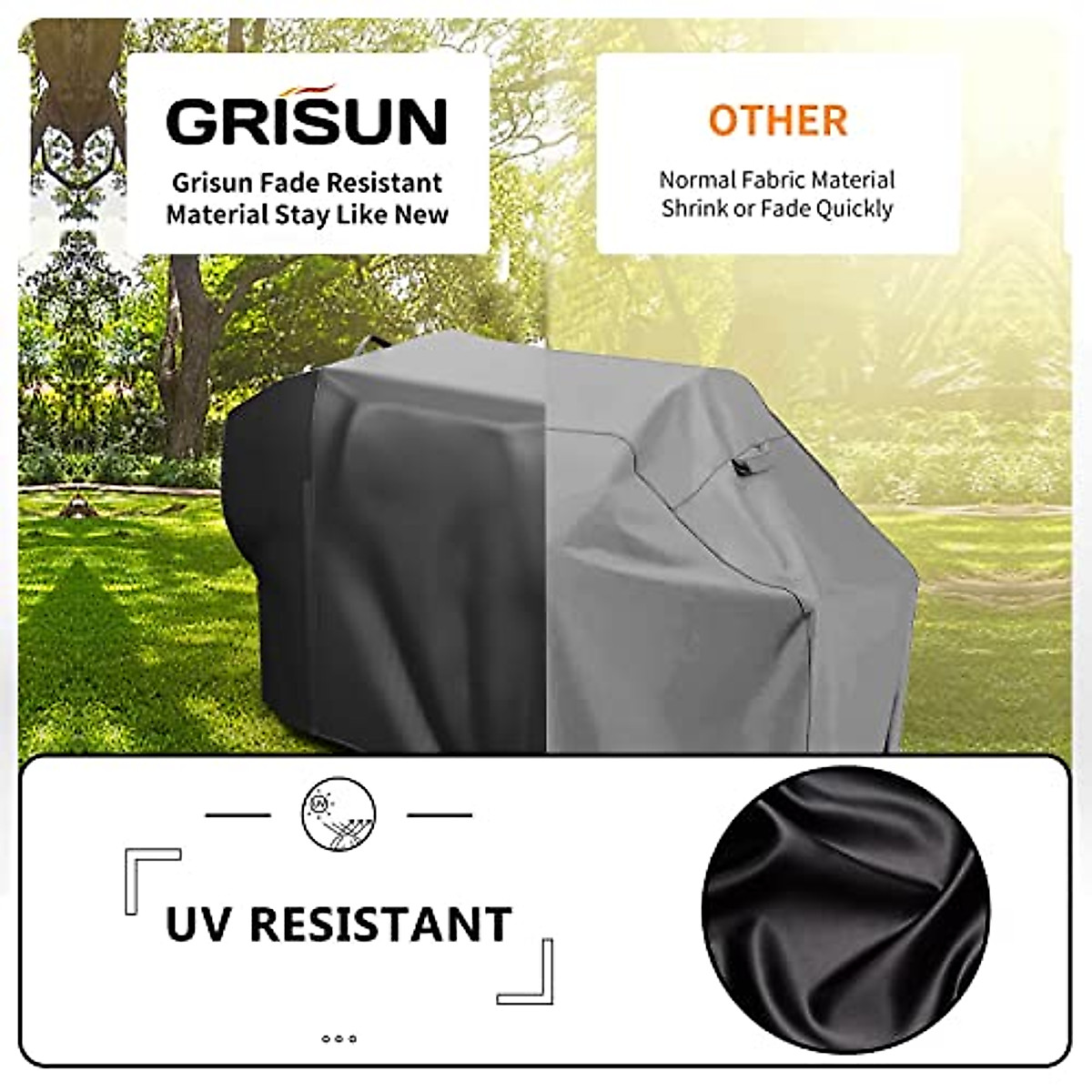 Grisun Hinged Lid and Griddle Cover 28 Inch for Blackstone 28 inch Griddle, Heat Resistant Powder Coated Steel Griddle Lid, Hard Top Lid and UV-Resistant Waterproof Grill Cover for Blackstone 1924