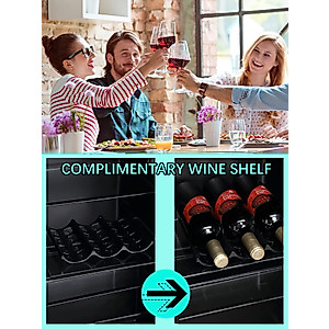 KRIB BLING Beverage Refrigerator and Cooler for 120 Cans, Mini Refrigerator with Wire Adjustable Shelving, Small Drink Dispenser Machine for Soda, Water, Beer, Wine for Dorm, Office, Bar