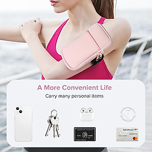 SHOW-YA Water Bottle Pouch for Stanley - 40oz Stanley Cup Accessories, Stanley Cup Fanny Pack, Workout Outdoor Tumbler Pocket for Phone, Card, Keys,Compatible with Stanley Adventure 40oz,30oz(Pink)