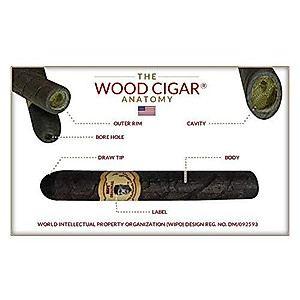 Stogie Pipe - Cigar Pipe Wooden Stogie (Walnut, 3")