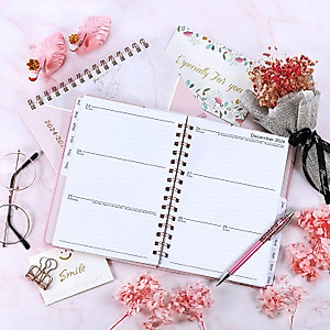2024-2025 Planner - July 2024 - June 2025, Planner 2024-2025, 6.3" x 8.4", 2024-2025 Weekly and Monthly Planner with Marked Tabs - Pink Marble
