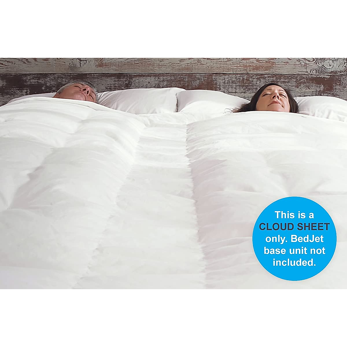 BedJet Cloud Sheet - Dual Zone King (Cooling, Heating & Climate Control just for Your Bed) White