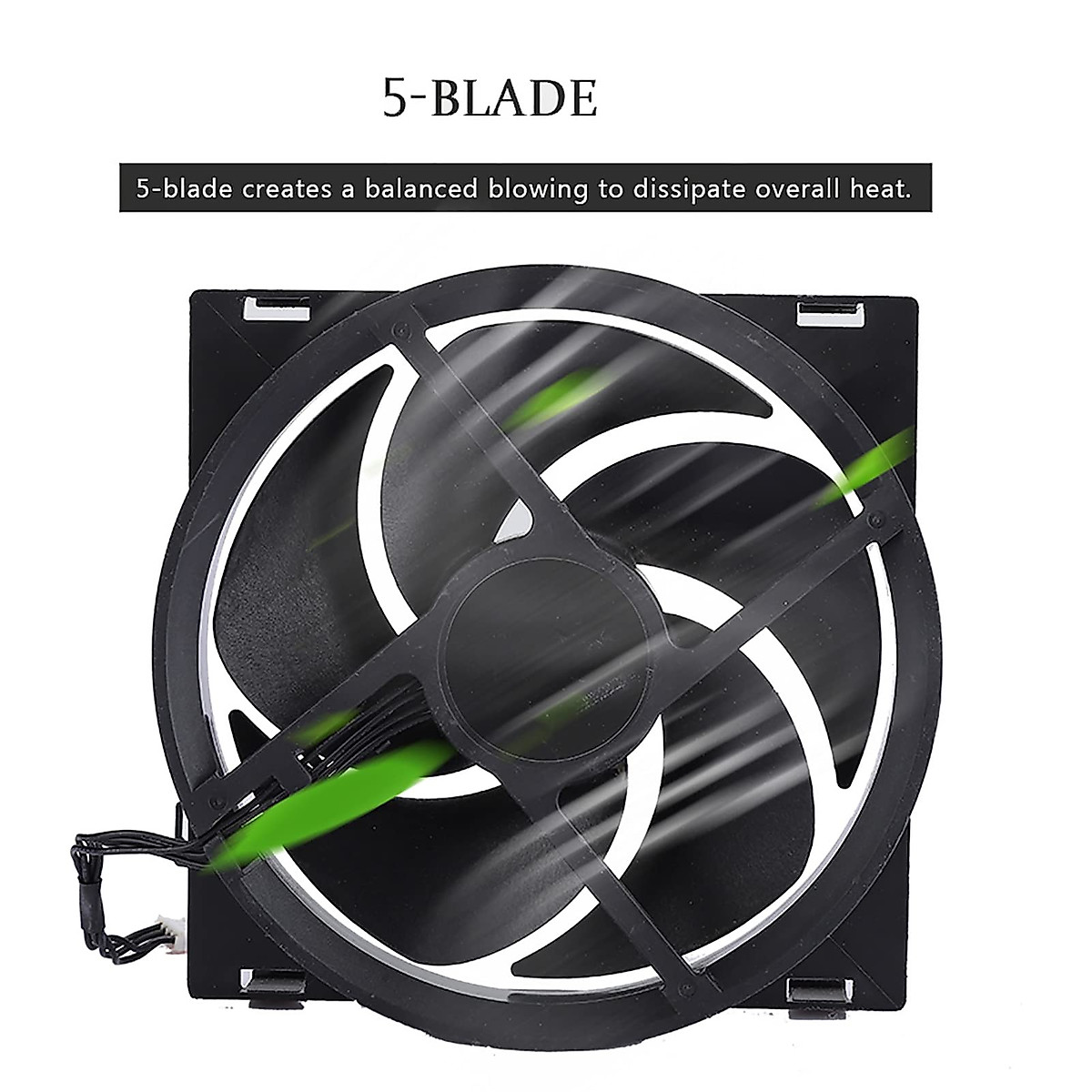 for Xbox One Internal Cooling Fan, Fast Heat Dissipation Quiet Cooling Fan Cooler with 5 Blade Replacement for Xbox One/for Xbox One S (for Xbox one)