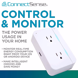 ConnectSense CS-SO-2 Smart Outlet² Plug, White
