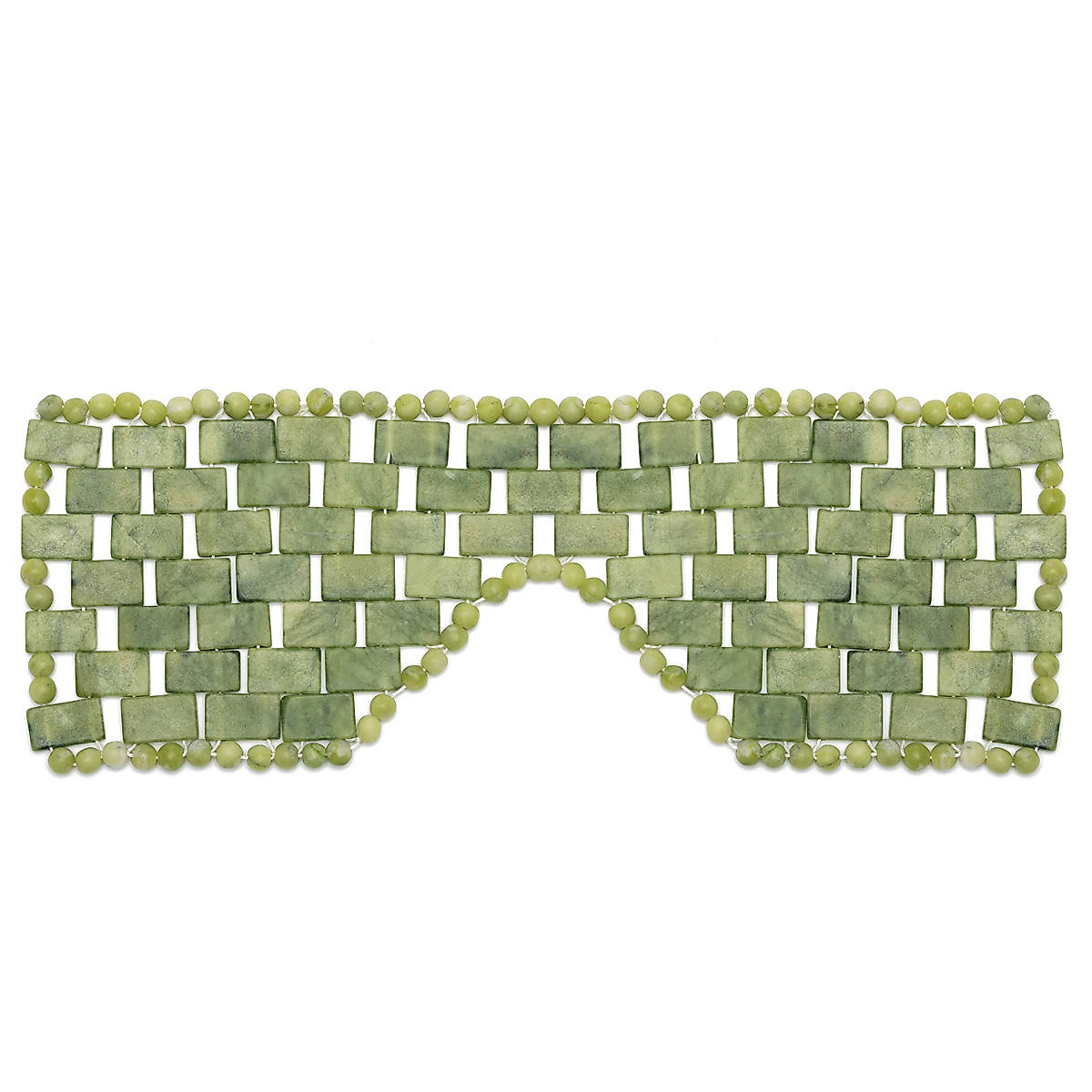 SIMPEXPE Jade Eye Mask Reusable Natural Green Face Stone Mask for Eliminate Wrinkles Puffiness