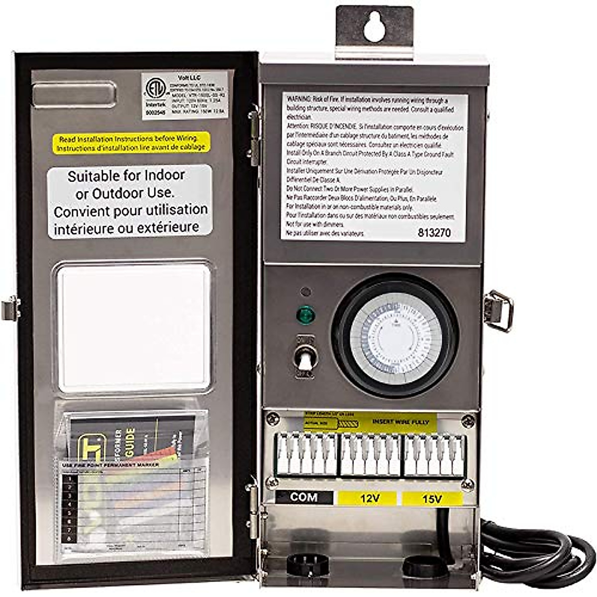 VOLT Fat Boy 12V Brass LED Outdoor Spotlight 6-Pack Kit (Bronze) with 150W Low Voltage Transformer