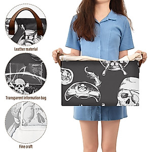 PDZRMY Open Storage Bin Pirate Skull Black Large Foldable Storage Box Storage Basket Organizer Bins with Leather Handles for Shelf Closet Bedroom Living Room Office Home 1 Pack