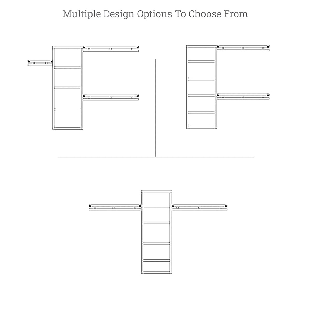 John Louis Home 12-Inch Deep Premier Closet Organizer-Honey Maple Finish