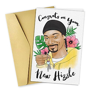 Funny Housewarming Card for Friends, Unique New Home Card for Coworkers Relative Neighbors, Perfect House Gifts for Women Men, Congrats on Your New Hizzle