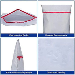 4 Set Travel Laundry Bags Dirty Clothes Bag for Traveling Hanging Laundry Hamper with Zipper, Folding Hanger and Outer Bag, Collapsible and Washable, Separate Laundry from Clean Clothes