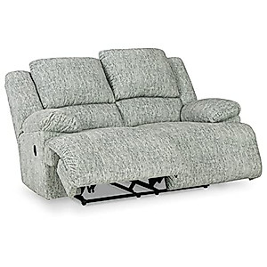 Signature Design by Ashley McClelland Transitional Reclining Loveseat, Light Gray