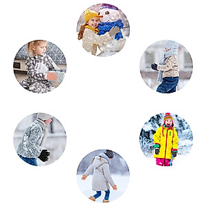 ORVINNER Kids Winter Gloves for Boys Girls, 3 Pairs Children Warm Wool Lined Gloves Toddler Thermal Knitted Mittens (Black/Navy/Dark Grey - Solid Color)