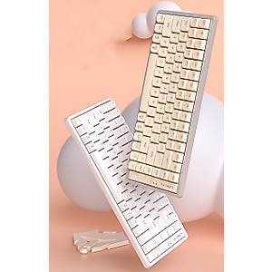 Cmokifuly GK85 Wired Mechanical Keyboard,Bulit-in Noise-Absorbing Pad MDA Profile Keycaps Mechanical Linear Switches Keyboard for Mac/Win System Gaming Keyboard (White)