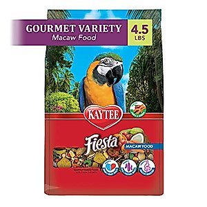 Kaytee Fiesta Macaw Pet Bird Food, 4.5 lb