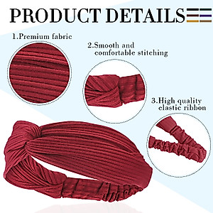 20 Pcs Boho Vintage Elastic Criss Cross Turban Head Wraps - Solid Color Stretchy Hair Accessories for Women's Yoga and Workout