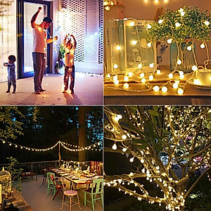 YOYONACY Battery Operated String Lights Bedroom - 52FT 2 Pack 120 LED Powered String Lights Waterproof 8 Modes with Remote and Timer for Indoor Outdoor Wedding Decor Camping, Warm White