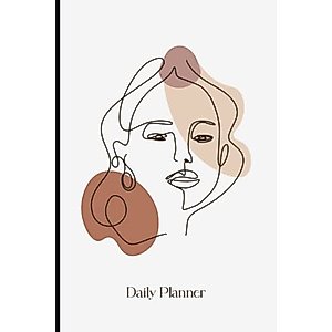 Undated Daily Planner: 6" X 9" To Do List Agenda With Hourly Schedules, Page A Day Organizer With Elegant Women Line Art for Time Management & Productivity, with Yearly Calendar 2023-2024
