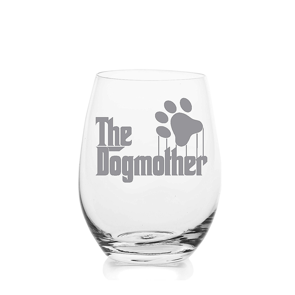 Lushy Wino – The Dog Mother – Cute, Novelty Etched Stemless 18-Ounce Wine Glass with Funny Sayings in Gift Box