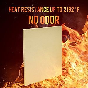 Mimiuo Pizza Stone for Oven and BBQ Grill, 13 inch Square Bread Baking Stone, Heavy Duty Large Ceramic Pizza Pan for Baking Pie Cookie and Cheese