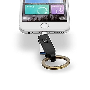 ADAM elements iKlips Duo+ 128GB MFi Certified Premium Flash Drive Compatible with iPad, iPhone (128GB, Obsidian Black)