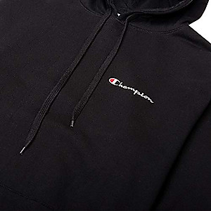 Champion Mens Big & Tall Embroidered Pullover Hoodies Sweatshirt Black XLT