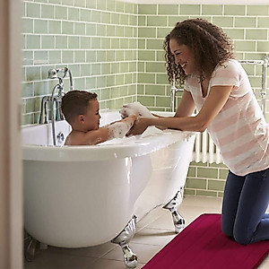 JDYYICZ Memory Foam Bathroom Rugs 2 Piece Bath Mat Set Soft Non-Slip and Absorbent Microfiber Bath Rug and U-Shaped Toilet Mat 32"x20"+24"x 20"