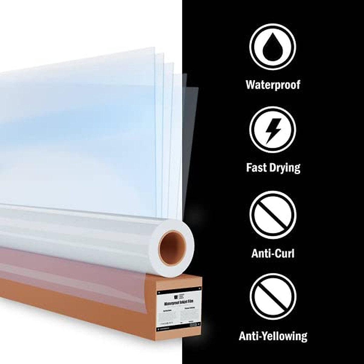 Screen Print Direct® Waterproof Inkjet Film Sheets(13" x 19" - 100 Sheets) - Transparency Film for Silk Screen Printing, Inkjet Film Sheets for Screen Printers - Screen Printing Supplies
