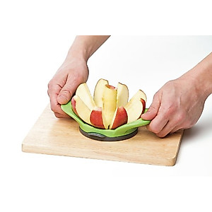 Prepworks by Progressive Wedge and Pop Apple and Pear Slicer, 8 Slices, Attached Safety Cover Protect Fingers while In-Use and Blades while in Storage
