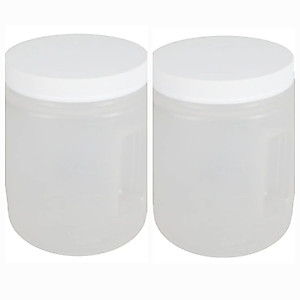 Generic DADE 2 Sets Large Plastic Food Storage Container 2Qt() Twist-On Lids, Transparent white