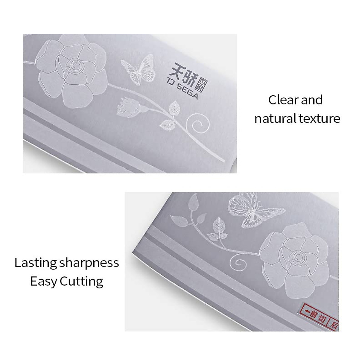 Meat Cleaver Knife 7.4 Inch, Ultra Sharp Chinese Chef's Knives, Full-tang Chopping Knife, 30Cr13 Steel Blade Thickness 2.5 mm, TJ SEGA Series TC1707