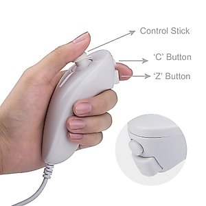 Wii Remote with Wii Motion Plus Inside | Shock Wii Nunchuk Controller | Compatible Nintendo Wii, Wii U
