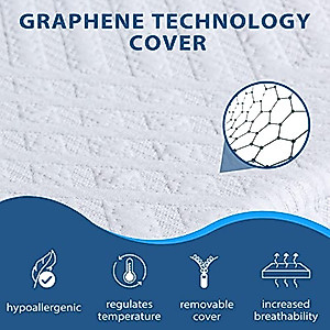 Full Mattress, MLILY 8 Inch Memory Foam Mattress Made in USA, Green Tea Full Size Mattress in A Box, Medium Firm Mattress Full for Pressure Relieving, CertiPUR-US Certified