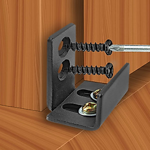 Cionyce 2 PCS Adjustable Barn Door Floor Guide, Wall Mount Sliding Barn Door Hardware for Closet TV Stand Wardrobe