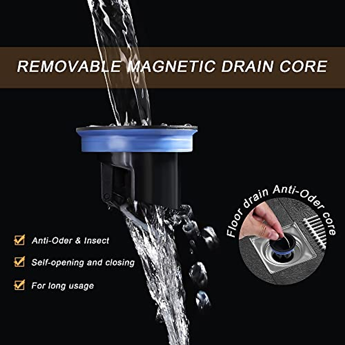 Vataler Anti-Odor Flexible Sink Drain Kit 1 1/4 For Bathroom Sink & Kitchen, Expandable P Trap Universal Drain Flex-Drain Tubing, Total Length 19-44 Inch (Gray)