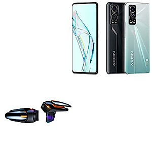 BoxWave Gaming Gear Compatible with ZTE Axon 30 5G - Touchscreen QuickTrigger Auto, Trigger Buttons Autofire Gaming Mobile FPS - Jet Black