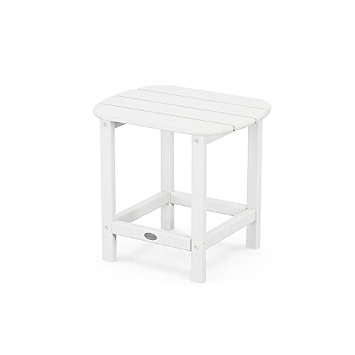 POLYWOOD SBT18WH South Beach 18" Outdoor Side Table, White