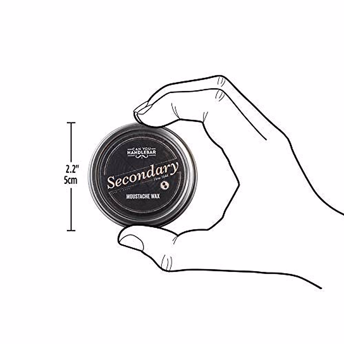 CanYouHandlebar Moustache Wax for Men, Strong Hold Styling Balm, Unscented Natural Beeswax, Grooming Products, 1 oz Tin Each