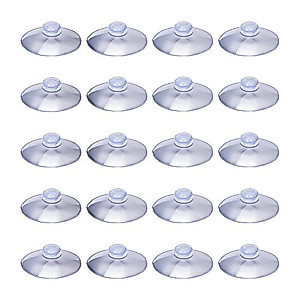 SAVITA 20Pcs 5cm/2 Inches Clear Suction Cups Without Hooks Bathroom Kitchen Suction Cup for Home Decoration and Organization