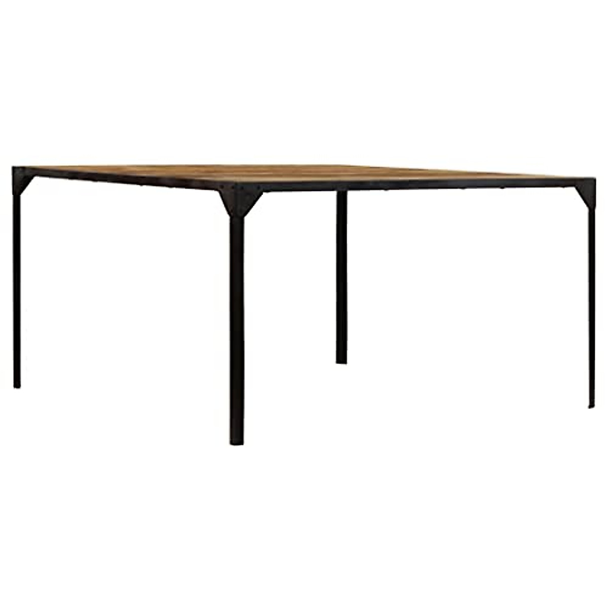 VRAXO Dining Table 55.1"x55.1"x29.9" Solid Mango Wood,Kitchen & Dining Room Tables-85.8lbs