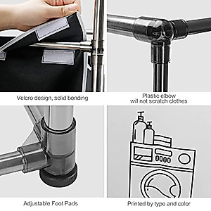 2-Tier Vertical Laundry Sorter with 4 Removable Bags, 4 Section Laundry Basket Organizer Hamper for Laundry Room, Small Space and Closet
