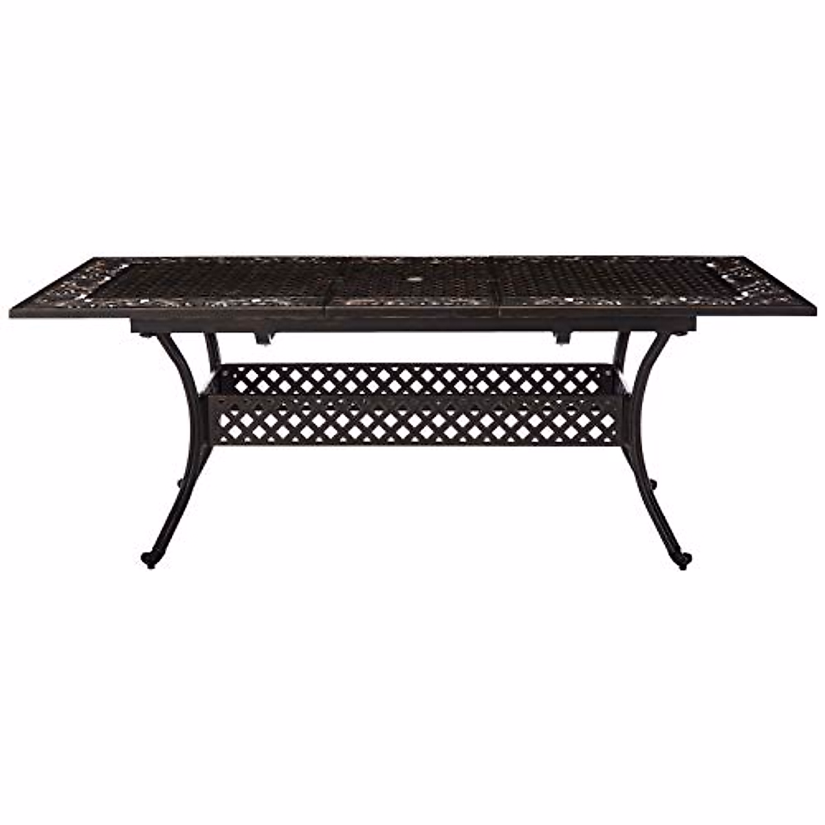 Christopher Knight Home Outdoor Expandable Patio Dining Table, 64"-81", Cast Aluminum, Shiny Copper