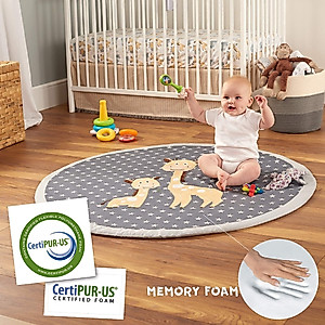 OBERLUX Crib Bedding Set + Baby Play Mat + Musical Crib Mobile - Baby Nursery Room Bundle Set