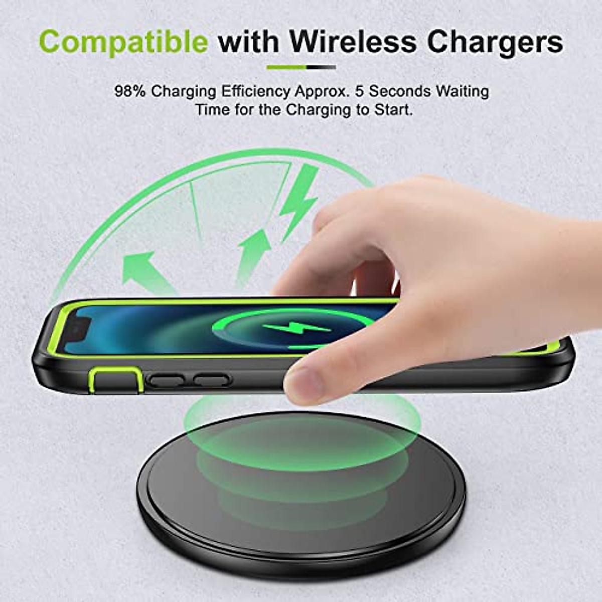 ImpactStrong Compatible with iPhone 11 Case, Full Body Heavy Duty Protective Case Full Body Cover Designed for iPhone 11 (2X Glass Screen Protector Included) - Lime Green