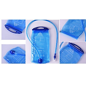 Lovtour Premium Running Race Hydration Vest Pack for Marathon, Cycling, Hiking with Soft Water Bottle As Gift (Blue+1.5L Water Bladder)